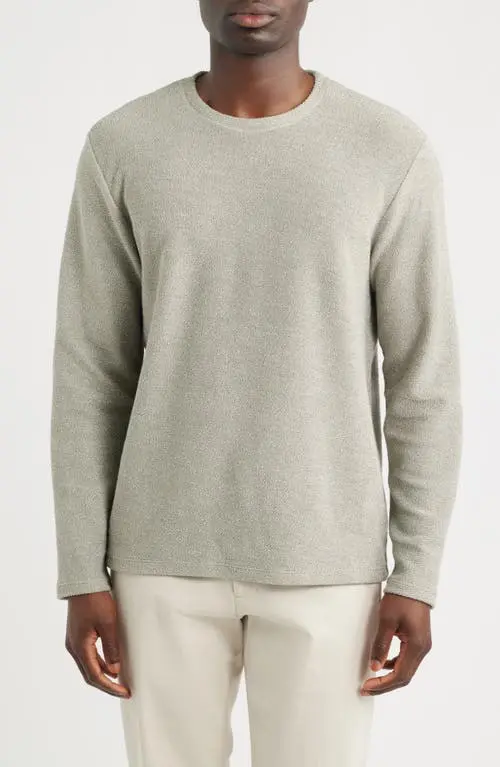 Vince Loop Face Cotton Blend French Terry Crewneck Pullover - Sage