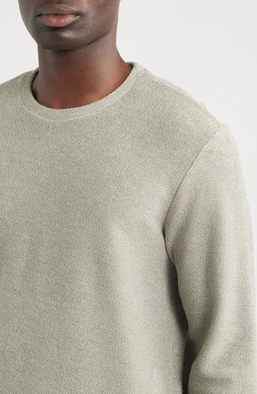 Vince Loop Face Cotton Blend French Terry Crewneck Pullover - Sage