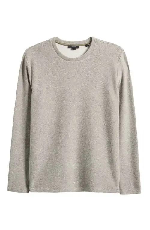 Vince Loop Face Cotton Blend French Terry Crewneck Pullover - Sage