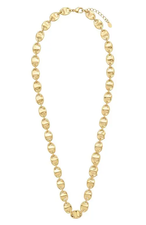 Argento Vivo Hammered Link Chain Necklace