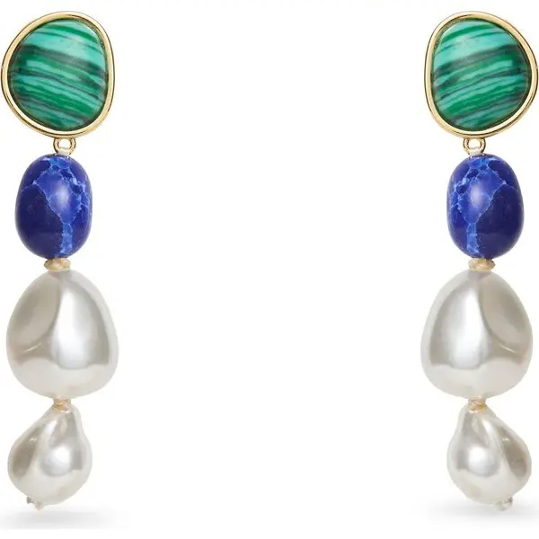 Lele Sadoughi Baroque Drop Earrings - Pearl Tide