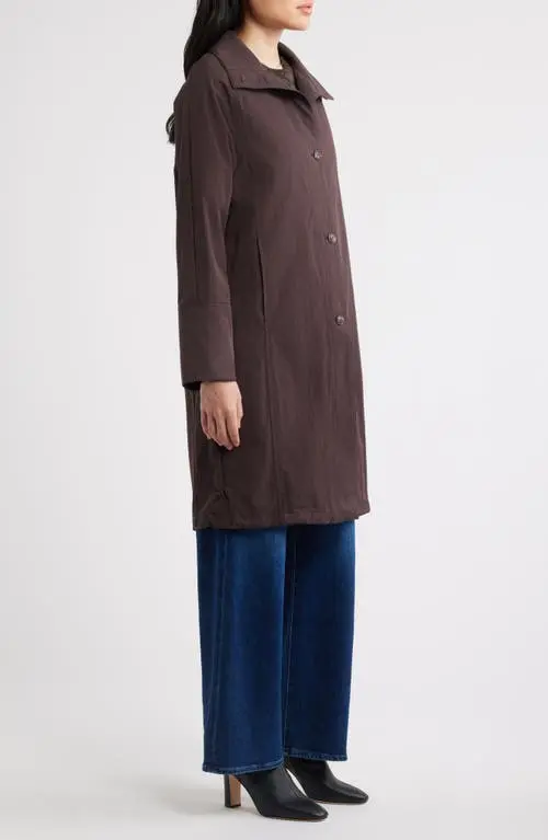 Bernardo Raincoat With Removable Quilted Vest - Chocolate