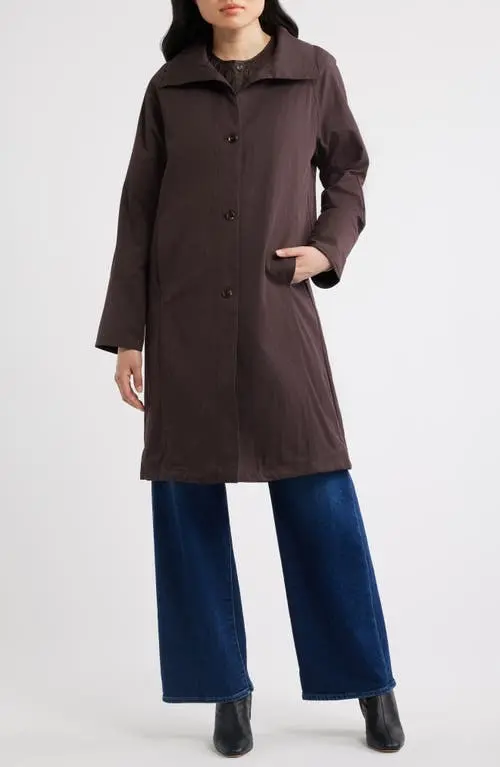 Bernardo Raincoat With Removable Quilted Vest - Chocolate