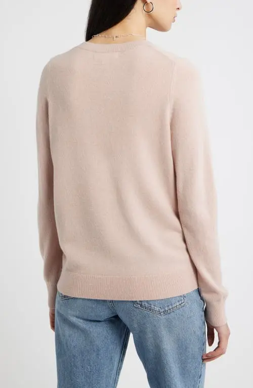 Nordstrom V-neck Cashmere Sweater - Pink Adobe