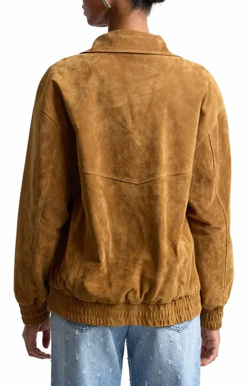 Avec Les Filles Oversize Suede Zip Jacket