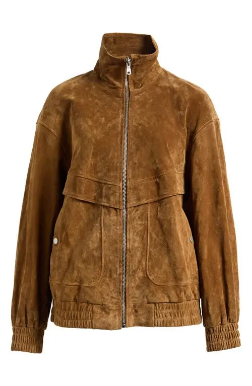 Avec Les Filles Oversize Suede Zip Jacket