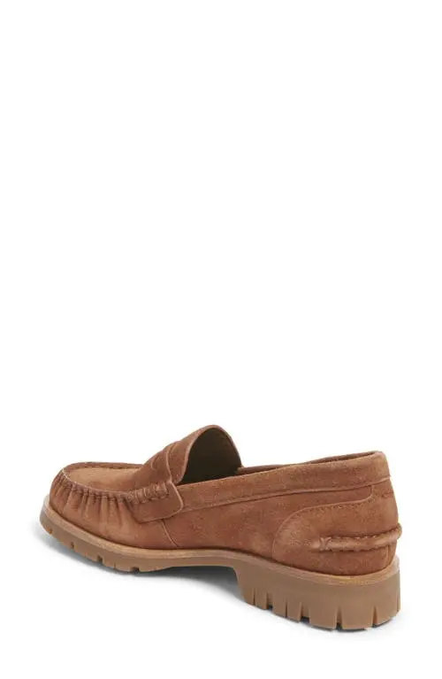 Rag & Bone Corey Lug Sole Penny Loafer - Umber Suede