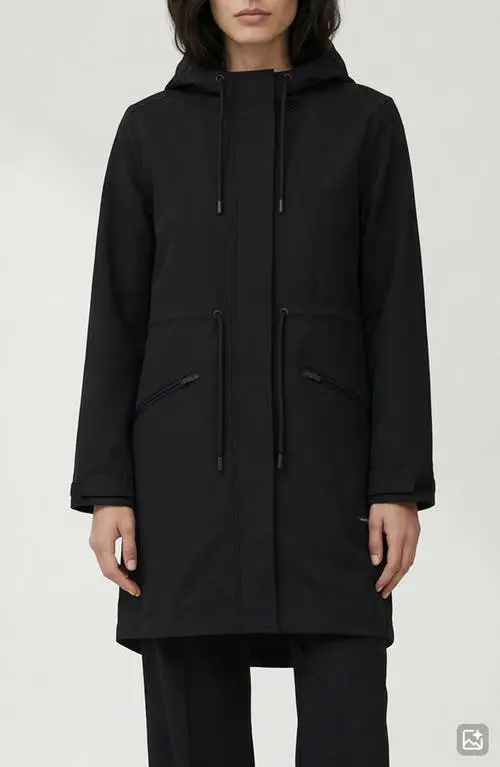 NOIZE Sibil Hooded Water Repellent Jacket - Black