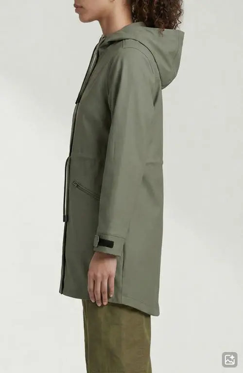 NOIZE Sibil Hooded Water Repellent Jacket - Sage