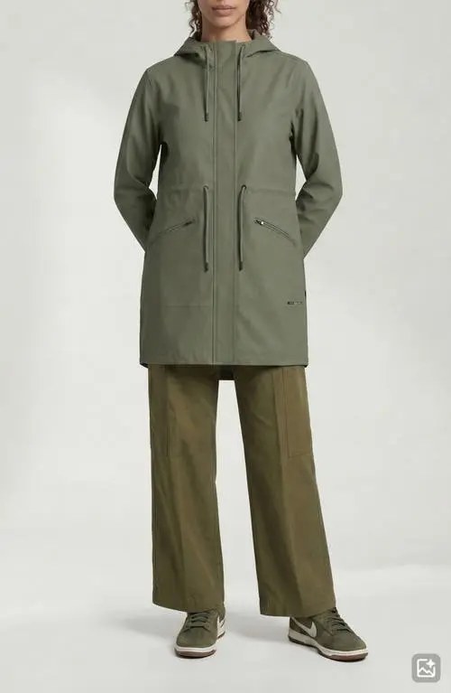 NOIZE Sibil Hooded Water Repellent Jacket - Sage