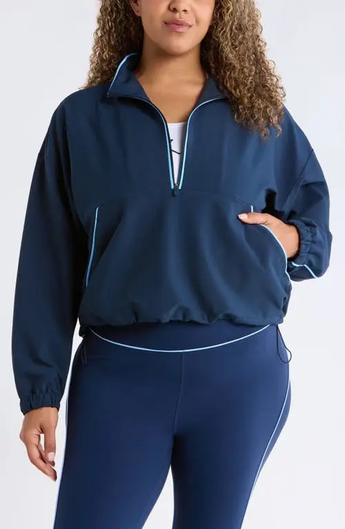 Zella Piped Half Zip Pullover