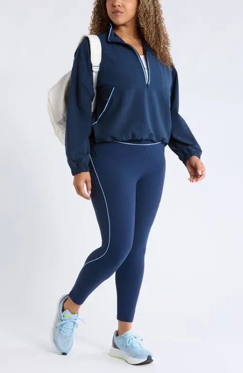 Zella Piped Half Zip Pullover