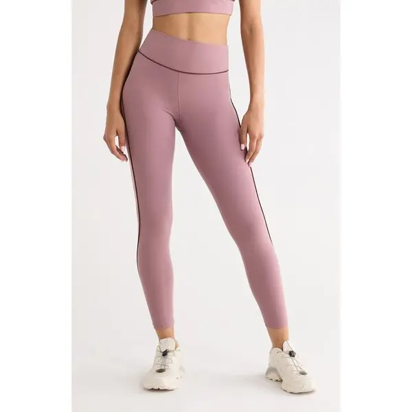 Zella Studio Luxe High Waist 7/8 Piped Leggings - Purple Shake