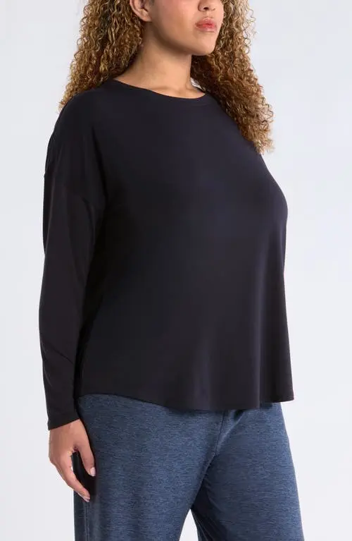Zella Breathe Long Sleeve Performance T-shirt - Black