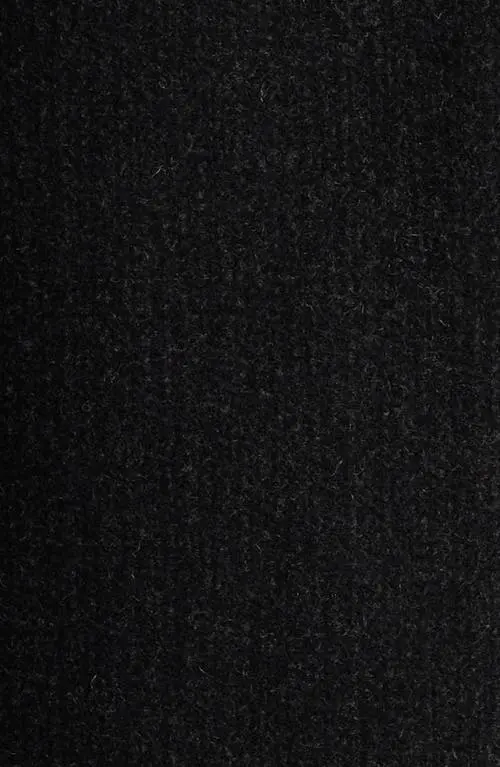 Donna Karan New York Ribbed Collar Belted Coat - Black