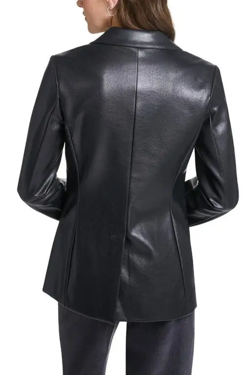 LEVI'S Faux Leather Blazer - Black