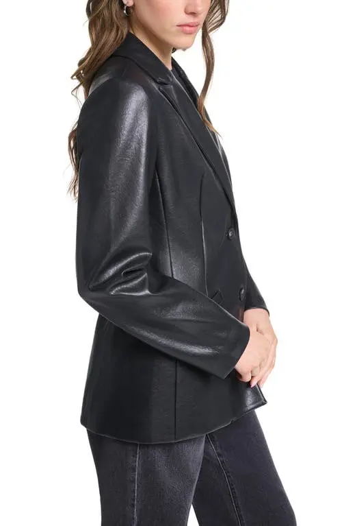 LEVI'S Faux Leather Blazer - Black