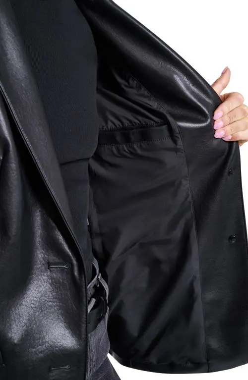 LEVI'S Faux Leather Blazer - Black