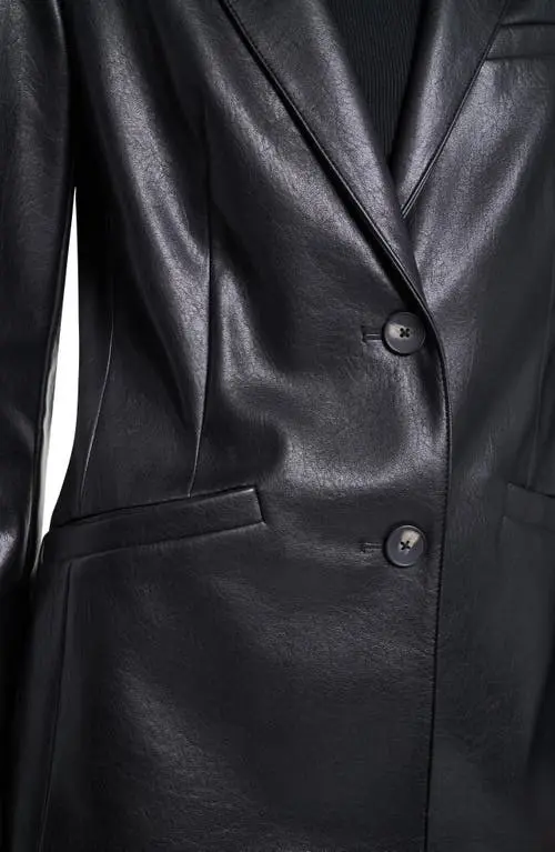 LEVI'S Faux Leather Blazer - Black