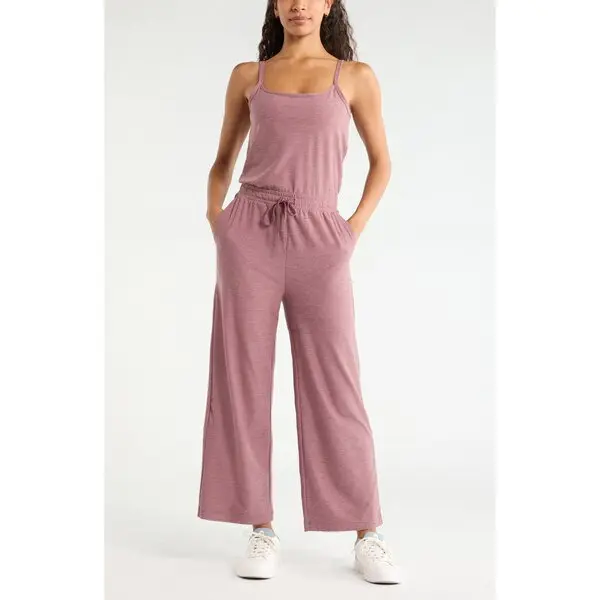 Zella Restore Soft Wide Leg Jumpsuit - Purple Shake