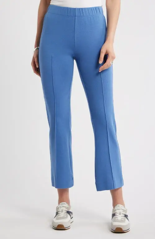 Caslon Stretch Cotton Crop Kick Flare Pants - Blue Glory