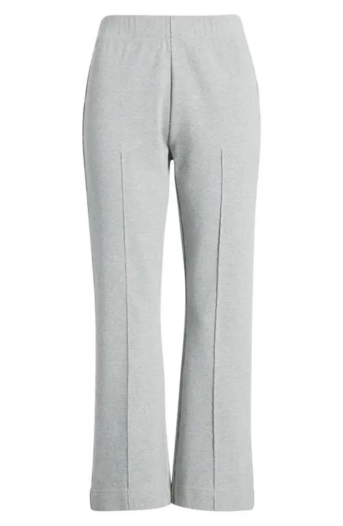 Caslon Stretch Cotton Crop Kick Flare Sweatpants - Grey Heather
