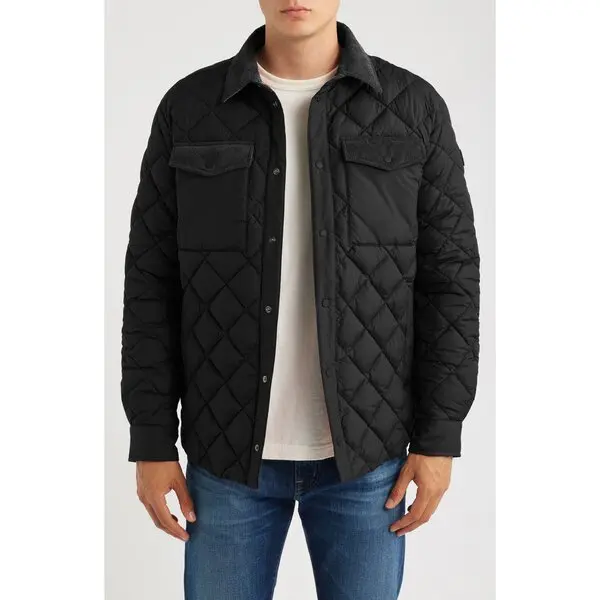 SAVE THE DUCK Firmin Water Resistant Quilted Puffer Jacket - Black