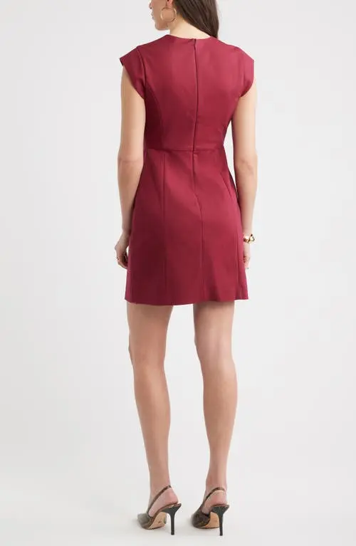 Chelsea28 Cap Sleeve Dress - Burgundy Beet
