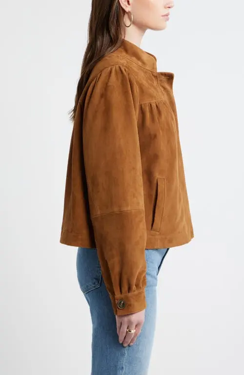 Treasure & Bond Suede Balloon Sleeve Jacket