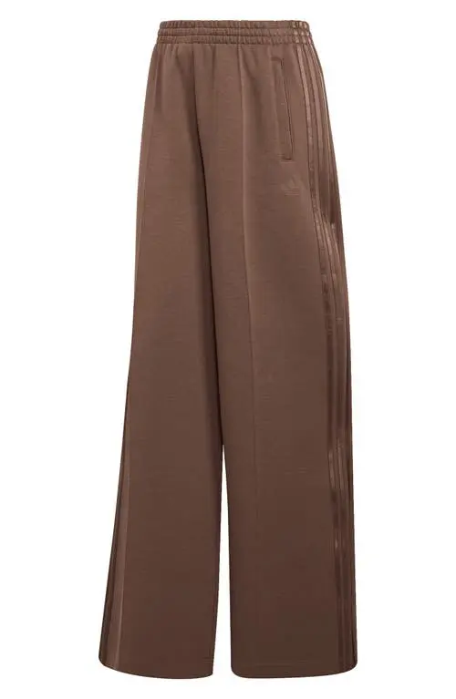 ADIDAS ORIGINALS Cotton Blend Scuba Knit Wide Leg Track Pants - Earth Strata