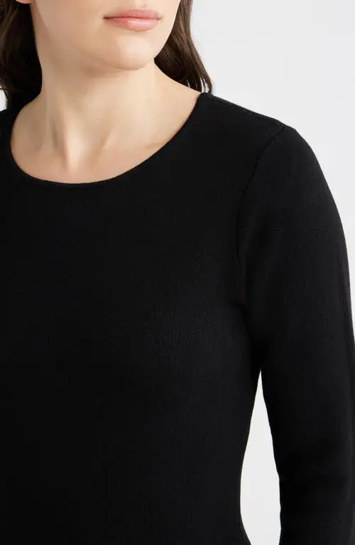 Julia Jordan Long Sleeve Jacquard Sweater Dress