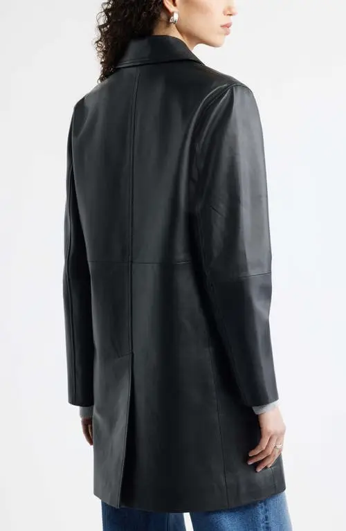 Nordstrom Long Leather Jacket