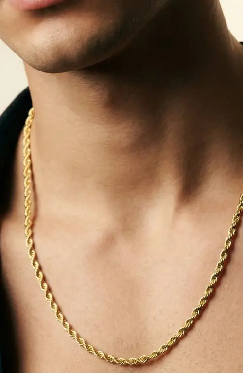 Argento Vivo Rope Chain Necklace - Gold