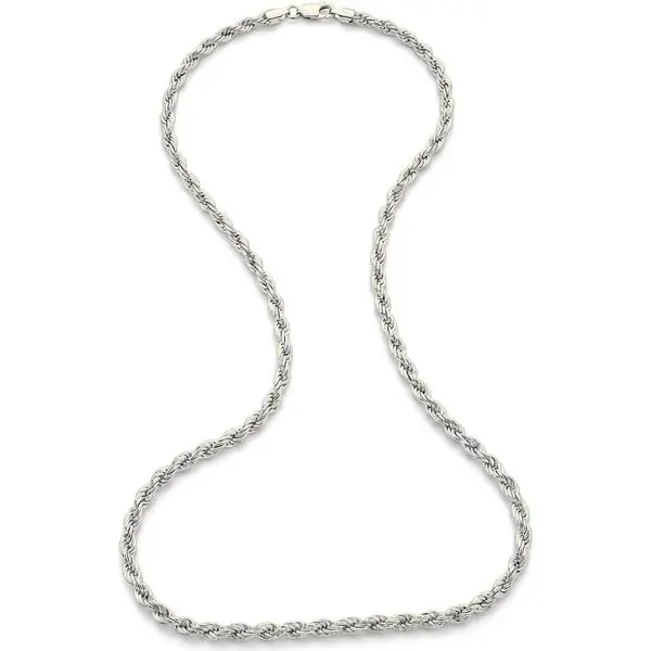 Argento Vivo Rope Chain Necklace - Silver