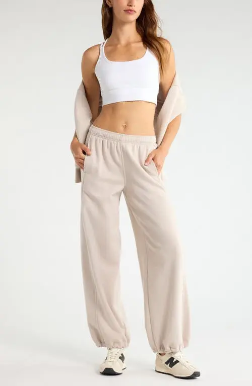 Zella Ultra Cozy Fleece Joggers - Grey Pebble