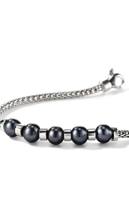 John Hardy Jh Essential Grey Pearl Bracelet