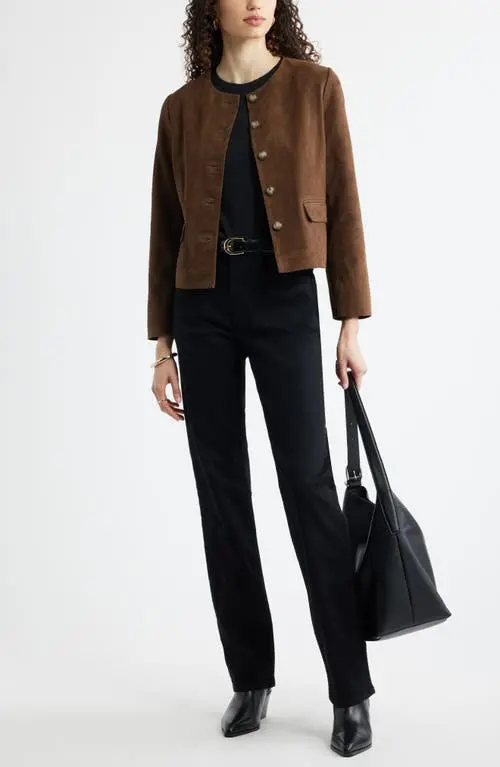 Nordstrom Crop Suede Jacket