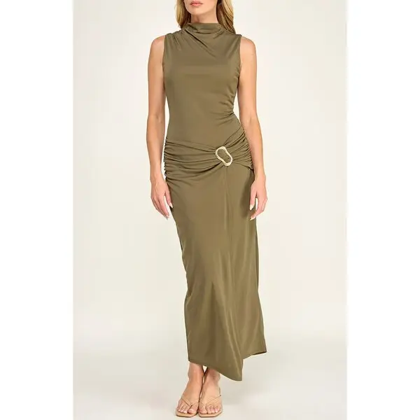 SOCIALITE Sleeveless Body-con Dress With Hardware Detail And Slit