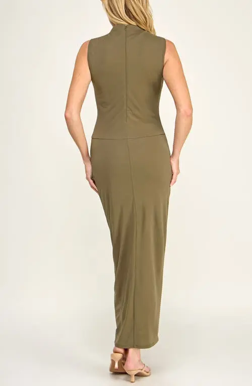 SOCIALITE Sleeveless Body-con Dress With Hardware Detail And Slit