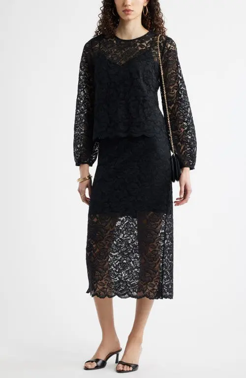 Nordstrom Lace Midi Skirt