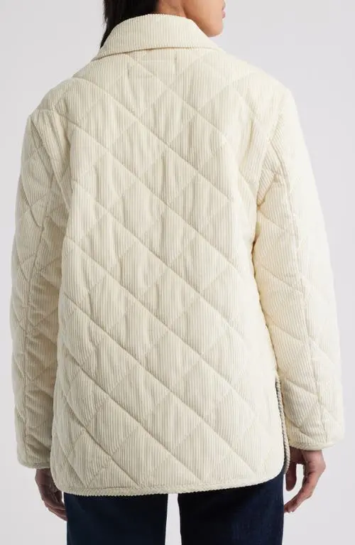 Bernardo Quilted Corduroy Jacket - Cream