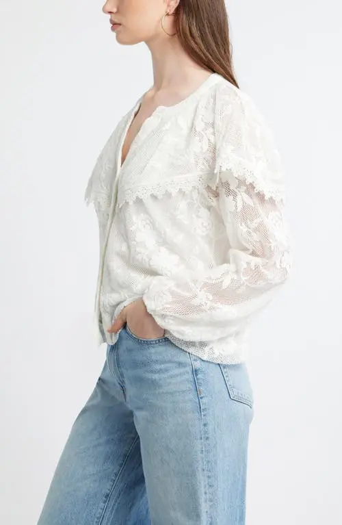 Treasure & Bond Lace Button-up Shirt