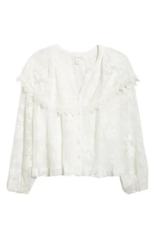 Treasure & Bond Lace Button-up Shirt