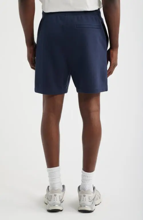 Zella 7-inch Cotton French Terry Drawstring Shorts - Navy Eclipse