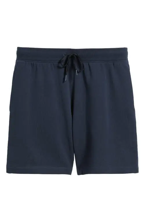 Zella 7-inch Cotton French Terry Drawstring Shorts - Navy Eclipse