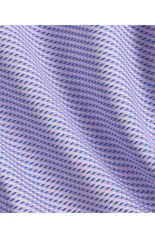 David Donahue Regular Fit Geo Pattern Cotton Dobby Dress Shirt