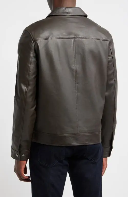 Nordstrom Leather Jacket - Brown Dark