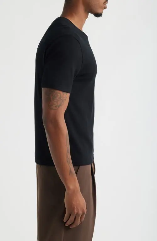 OPEN EDIT Shrunken Stretch Cotton T-shirt - Black