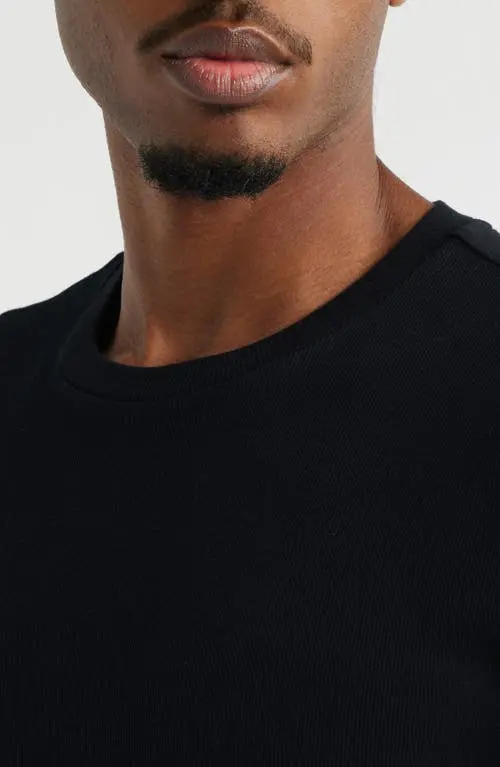 OPEN EDIT Shrunken Stretch Cotton T-shirt - Black