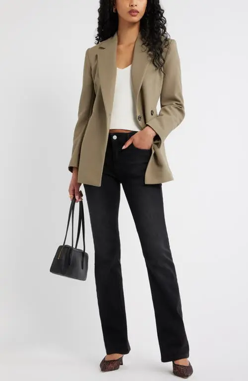 OPEN EDIT The Icon Double Breasted Blazer - Olive Dusk